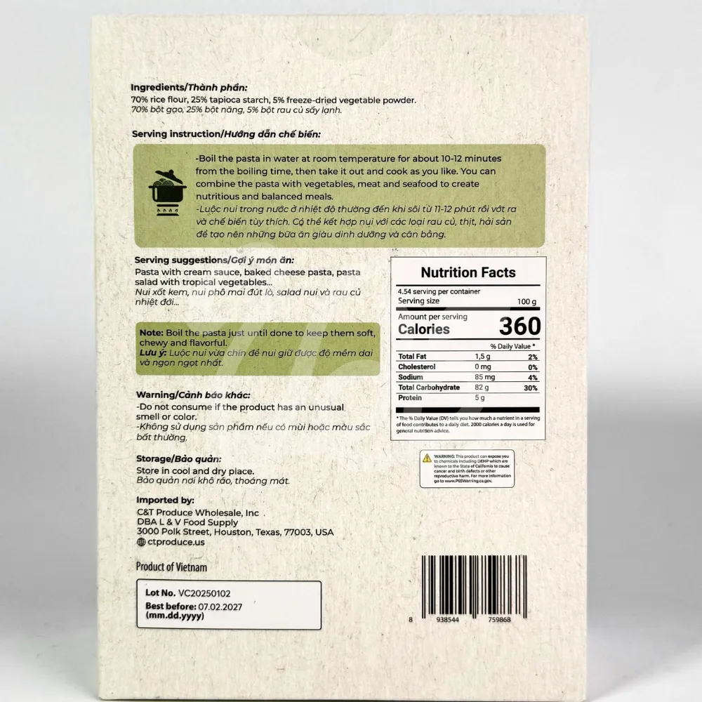 [Phuoc Loc Tho] Five-Color Pasta 454g - VeeFood